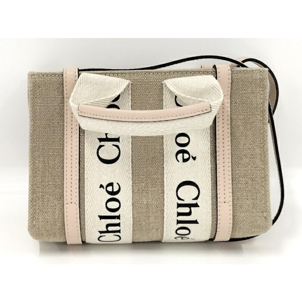 Chloe Ivory 2way Woody Mini Tan Shoulder Bag Pink - Gem